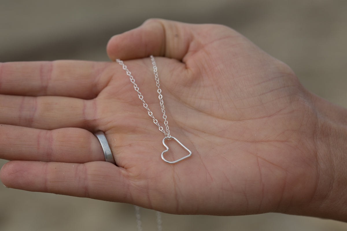 Floating Heart Necklace – Ebb + Flow Jewelry