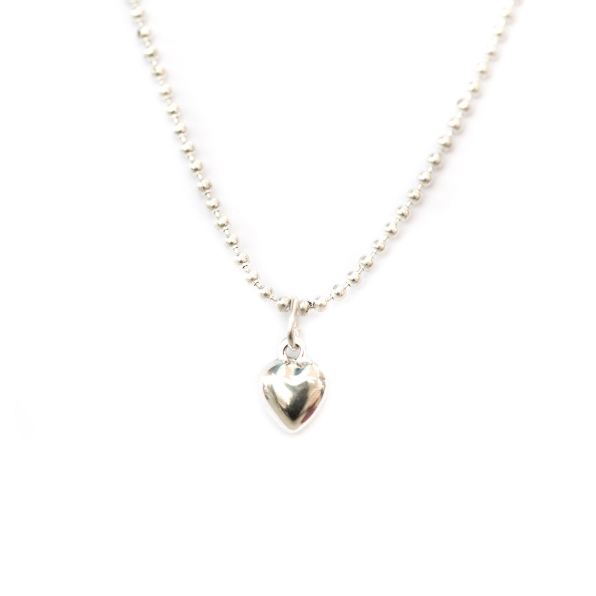 Puffed Heart Necklace – Ebb + Flow Jewelry